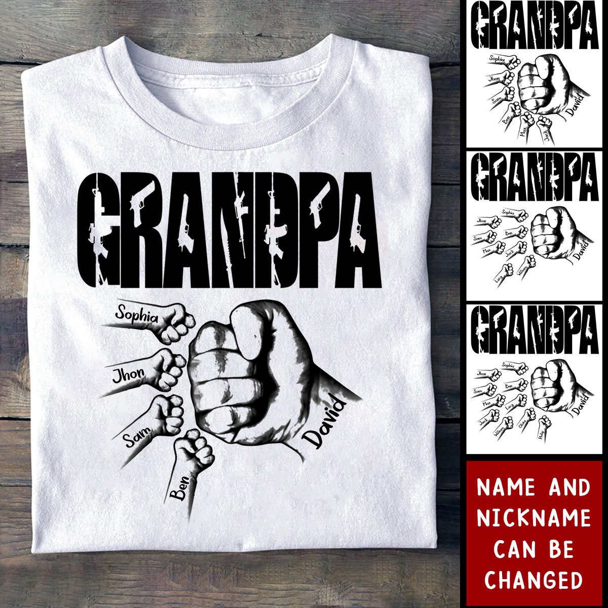 Father's Day Second Amendment Rifle Dad Personalized T-shirt - sun-rais